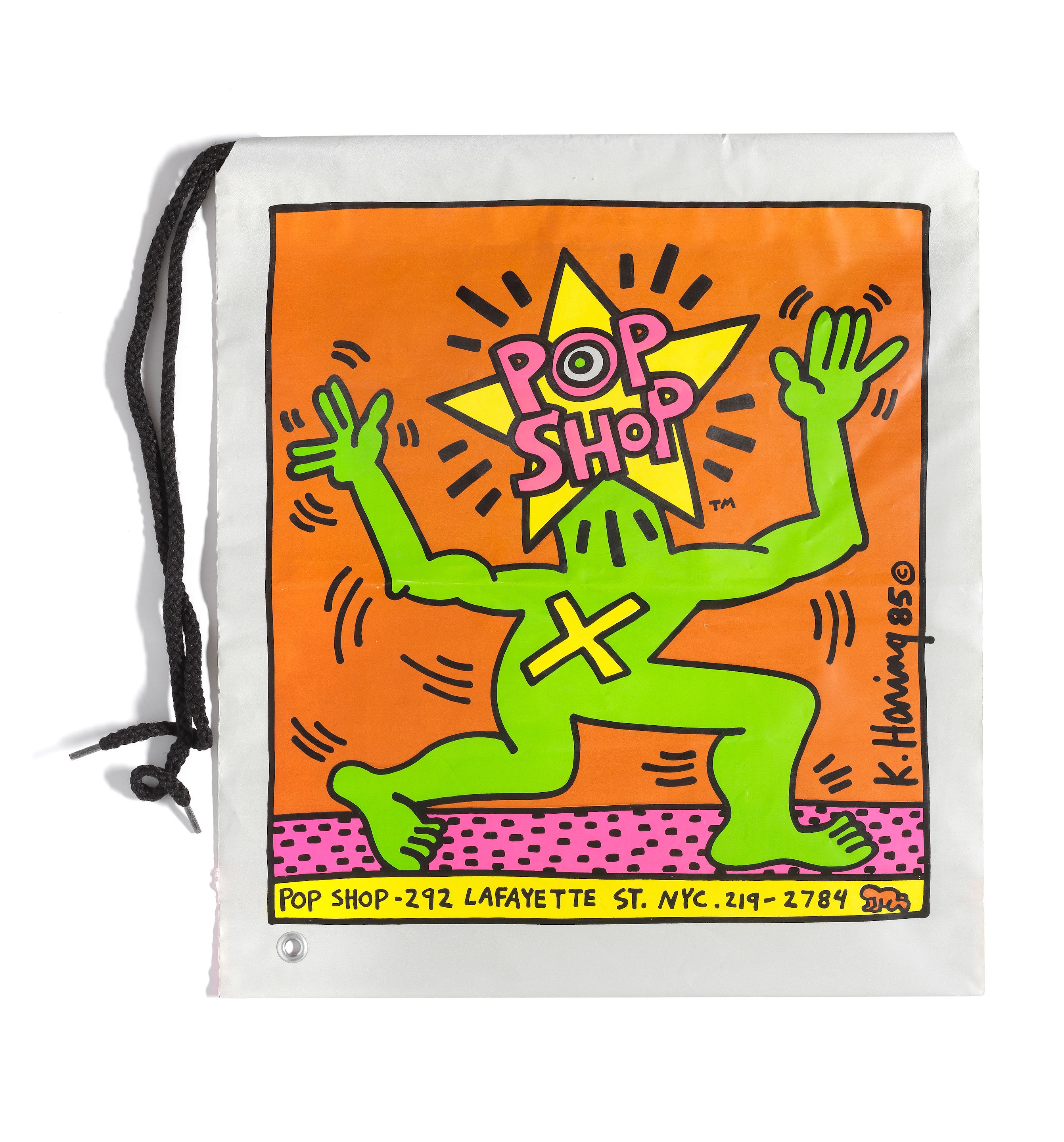 Bonhams : Keith Haring (1958-1990) Pop Shop Bag, circa 1986 (This work ...