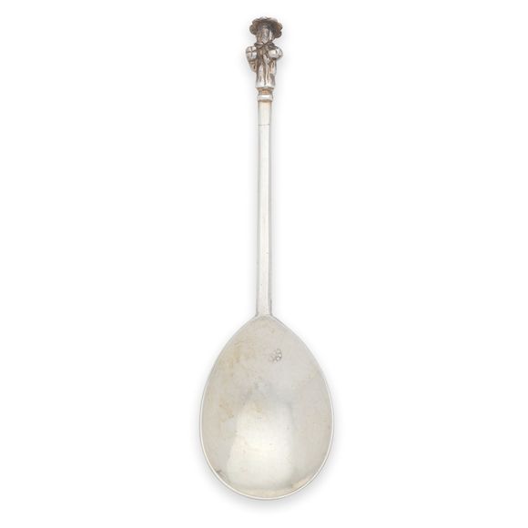 Bonhams : A 17th century provincial silver Apostle Spoon, Saint Matthew ...