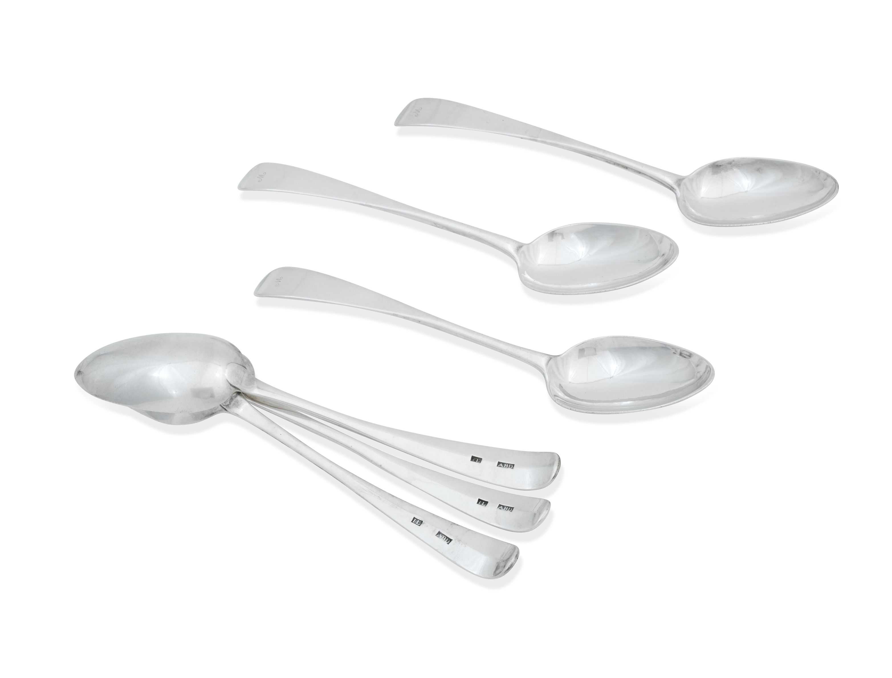 Bonhams : A SET OF SIX GEORGE III OLD ENGLISH TABLESPOONS By John ...