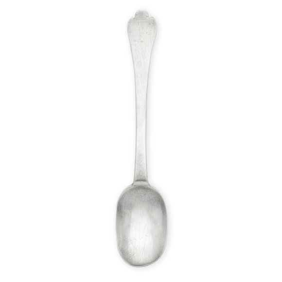 Bonhams : A 17th century silver small trefid spoon maker's mark only EH ...