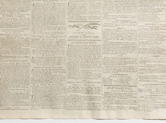 Bonhams : Tipu Sultan: a group of eighteen editions of the British ...