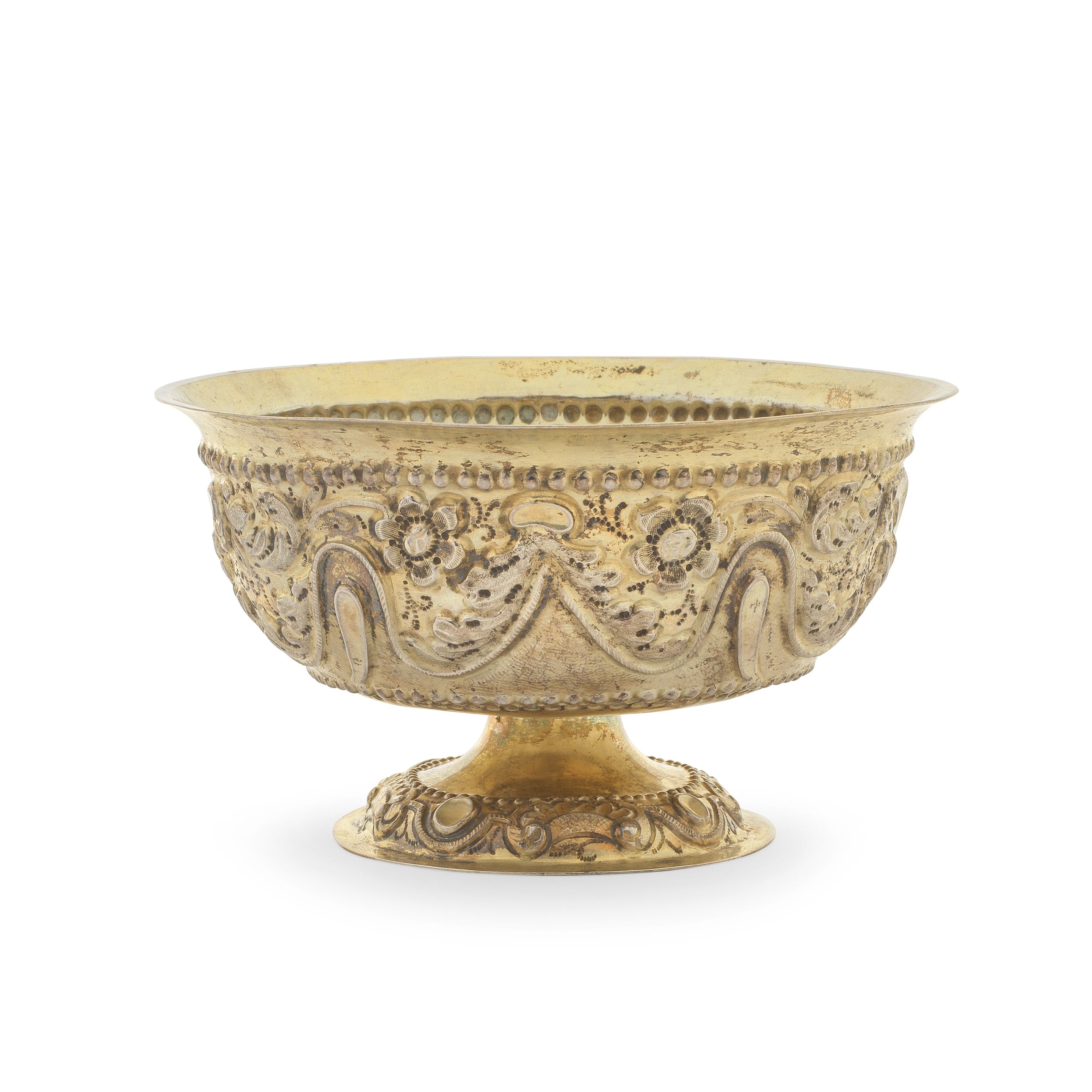 Bonhams : A Dutch silver-gilt footed bowl pseudo marks for Louis de ...