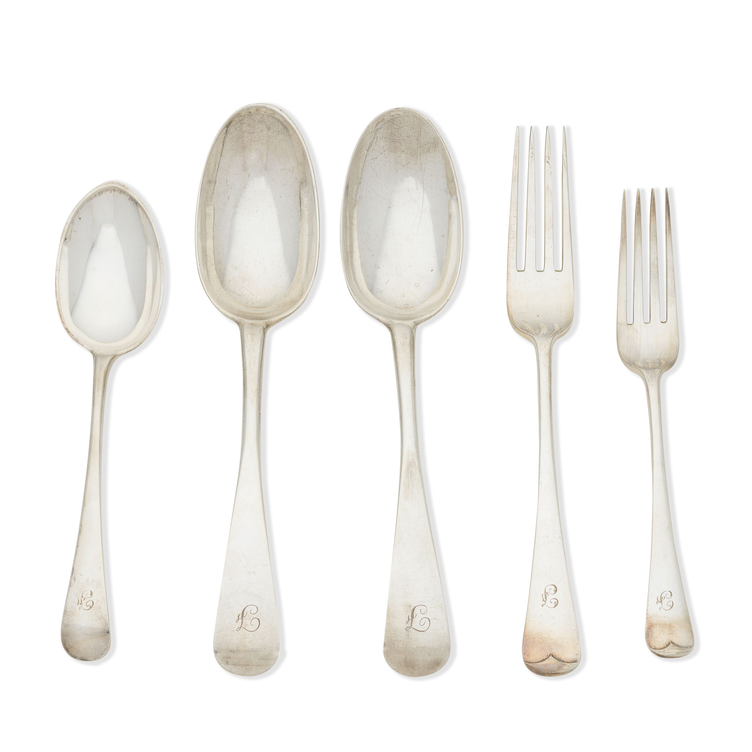 Bonhams : A Scottish Old English pattern flatware service Lawson & Co ...
