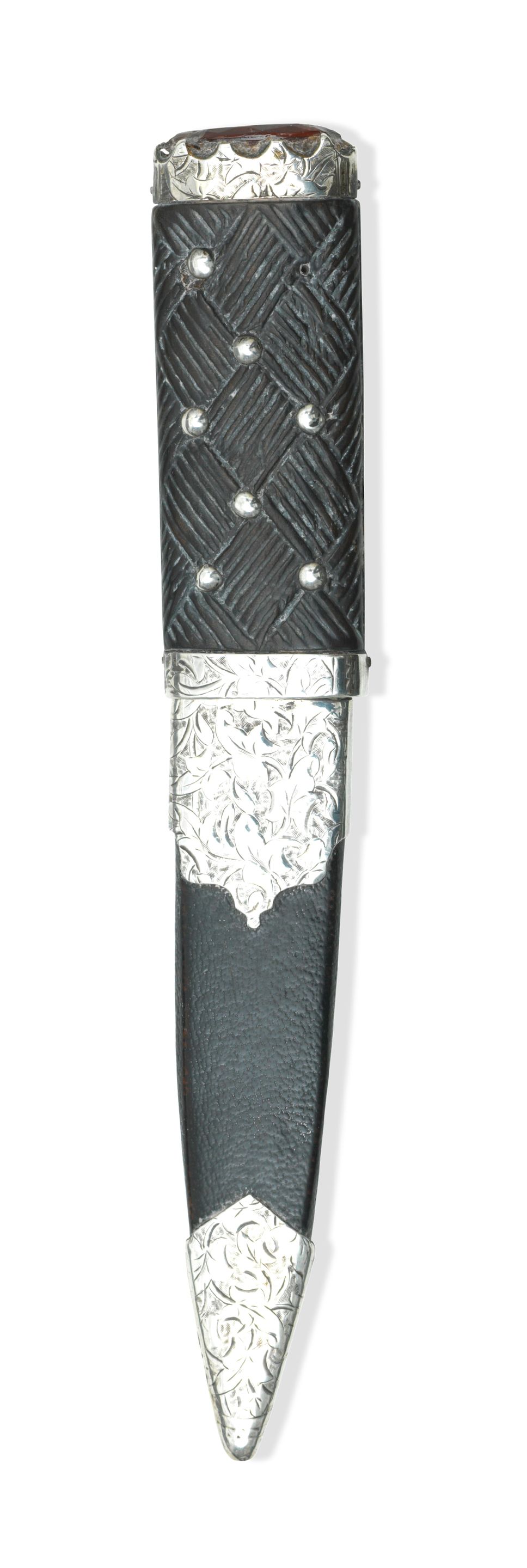 Bonhams : A SILVER MOUNTED SKEAN DHU