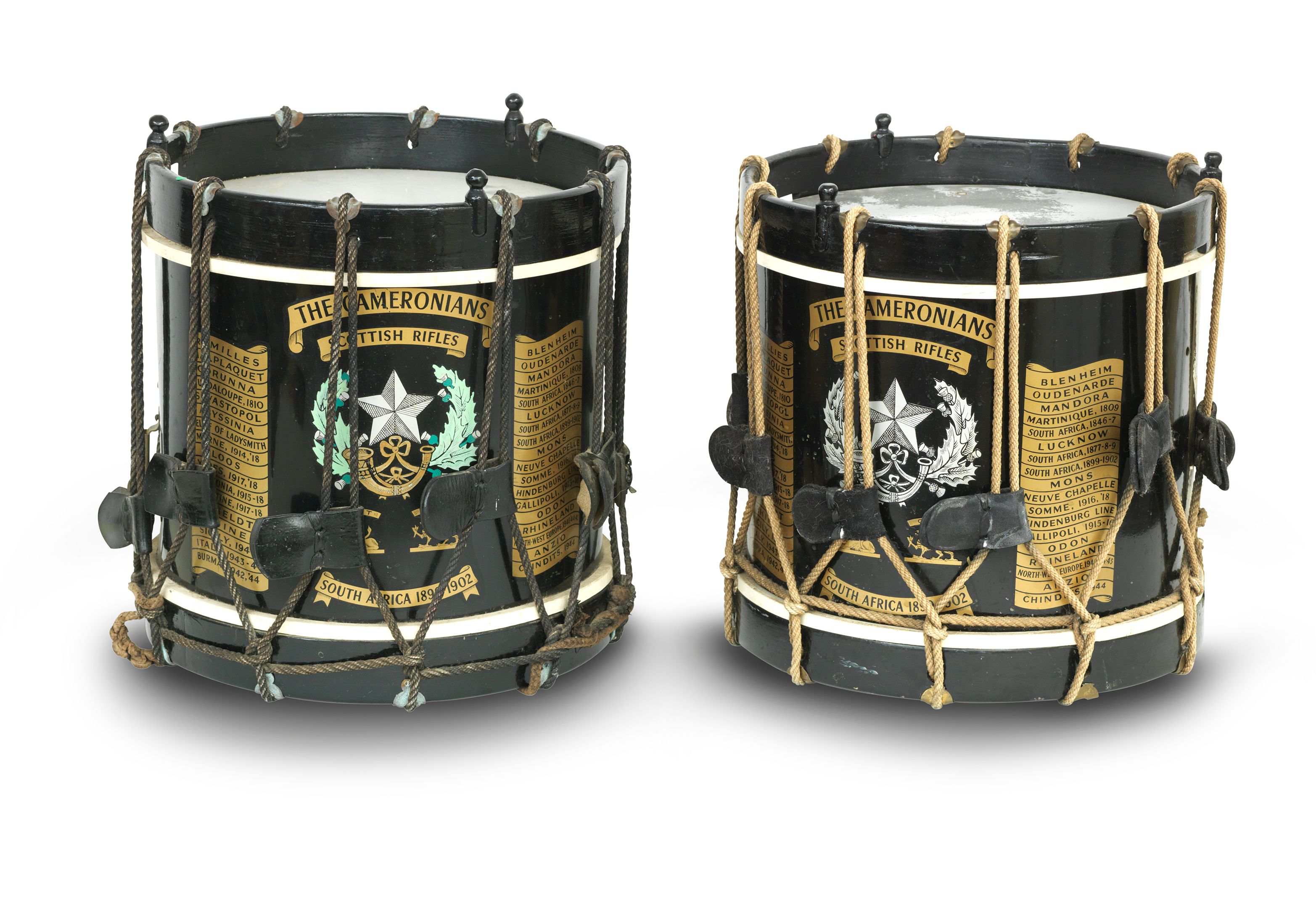 Bonhams : A PAIR OF THE CAMERONIANS (SCOTTISH RIFLES) REGIMENTAL SIDE ...