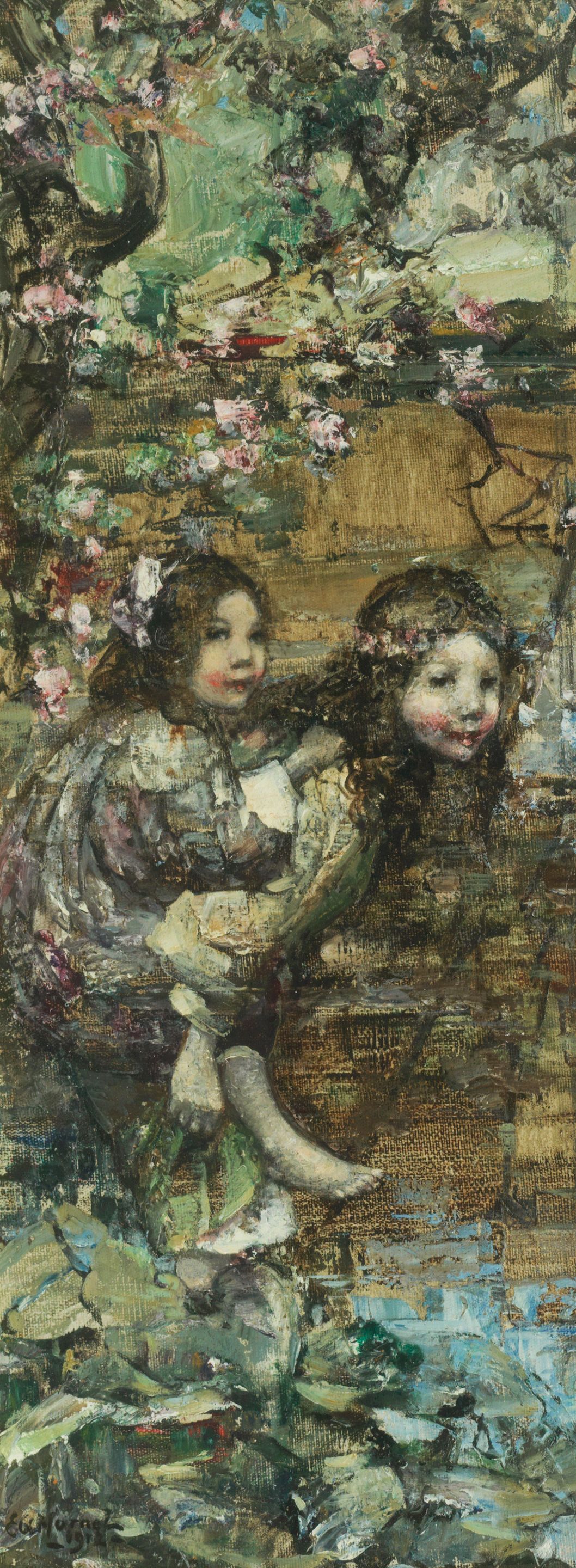 Bonhams : Edward Atkinson Hornel (British, 1864-1933) Pick-a-Back 54.5 ...
