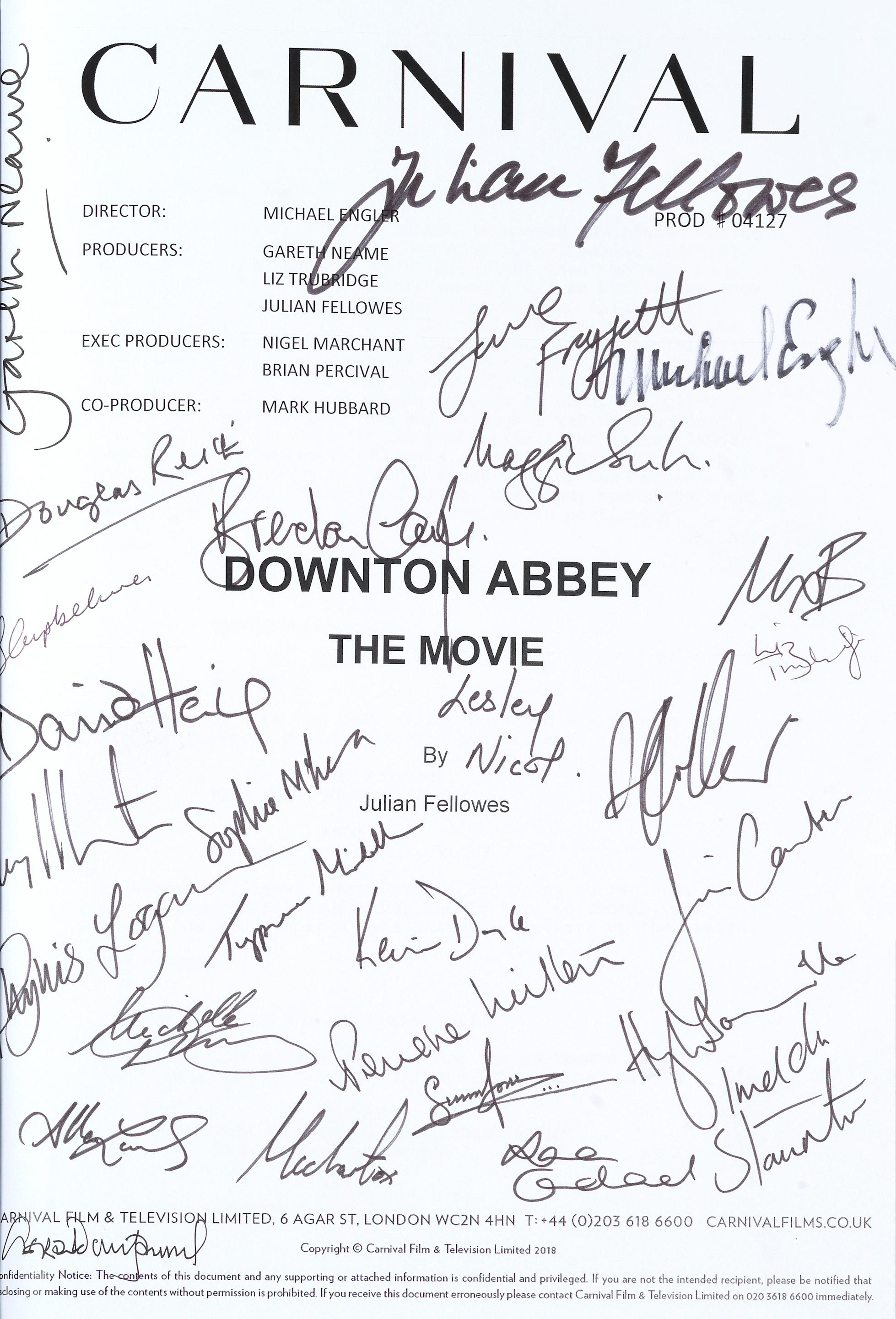 Bonhams : Downton Abbey (The Movie) A Signed And Bound Presentation ...