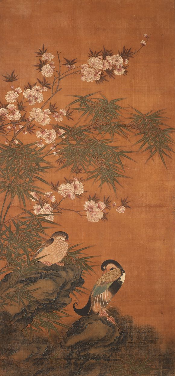 Bonhams : ATTRIBUTED TO LU ZHI, MING DYNASTY Mandarin Ducks