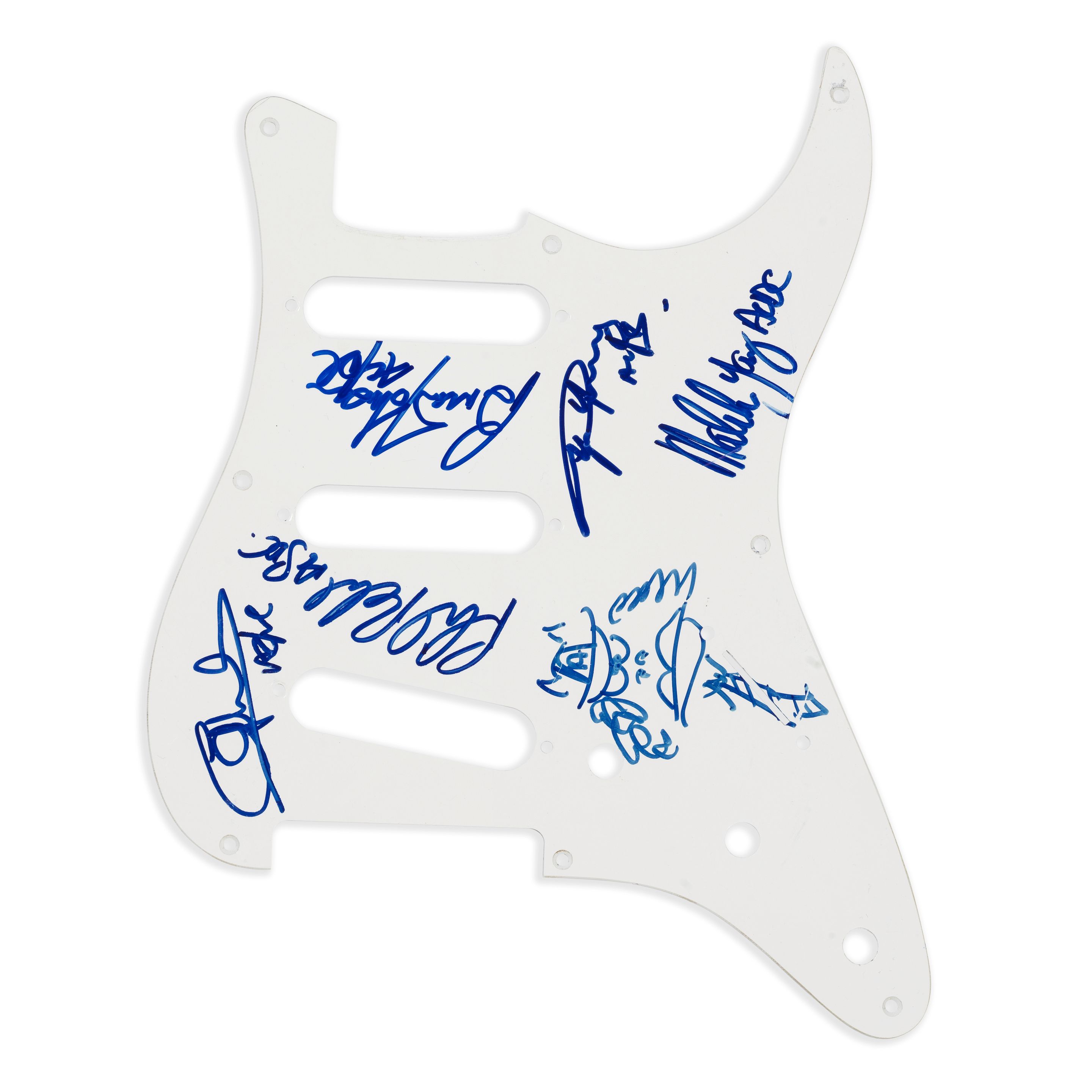 Bonhams : AC/DC An Autographed Pickguard, circa 2000