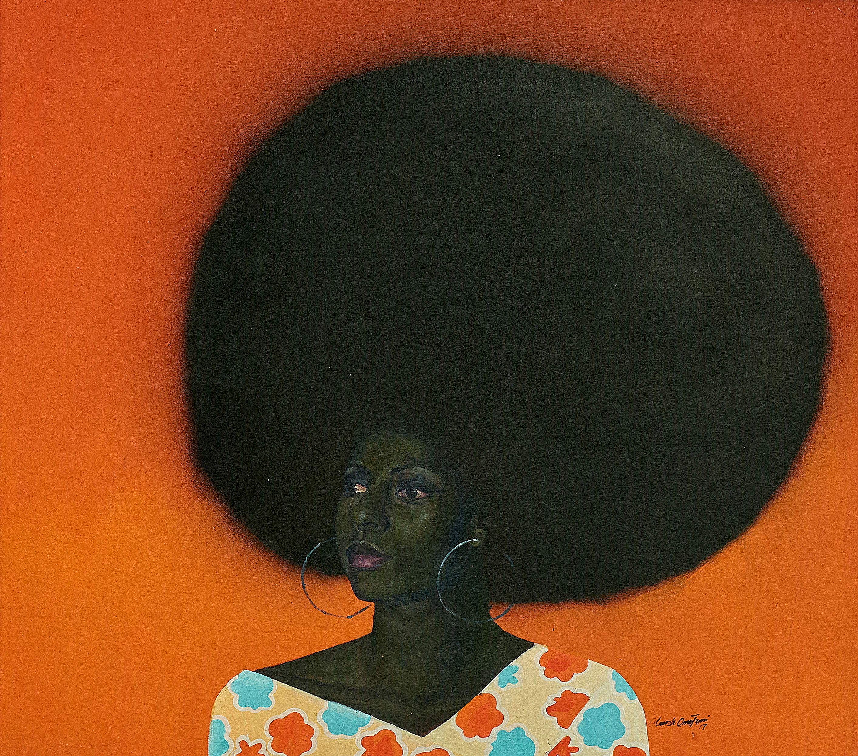 Bonhams : Godwin Oluwole Omofemi (Nigerian, born 1988) Portrait of a Lady