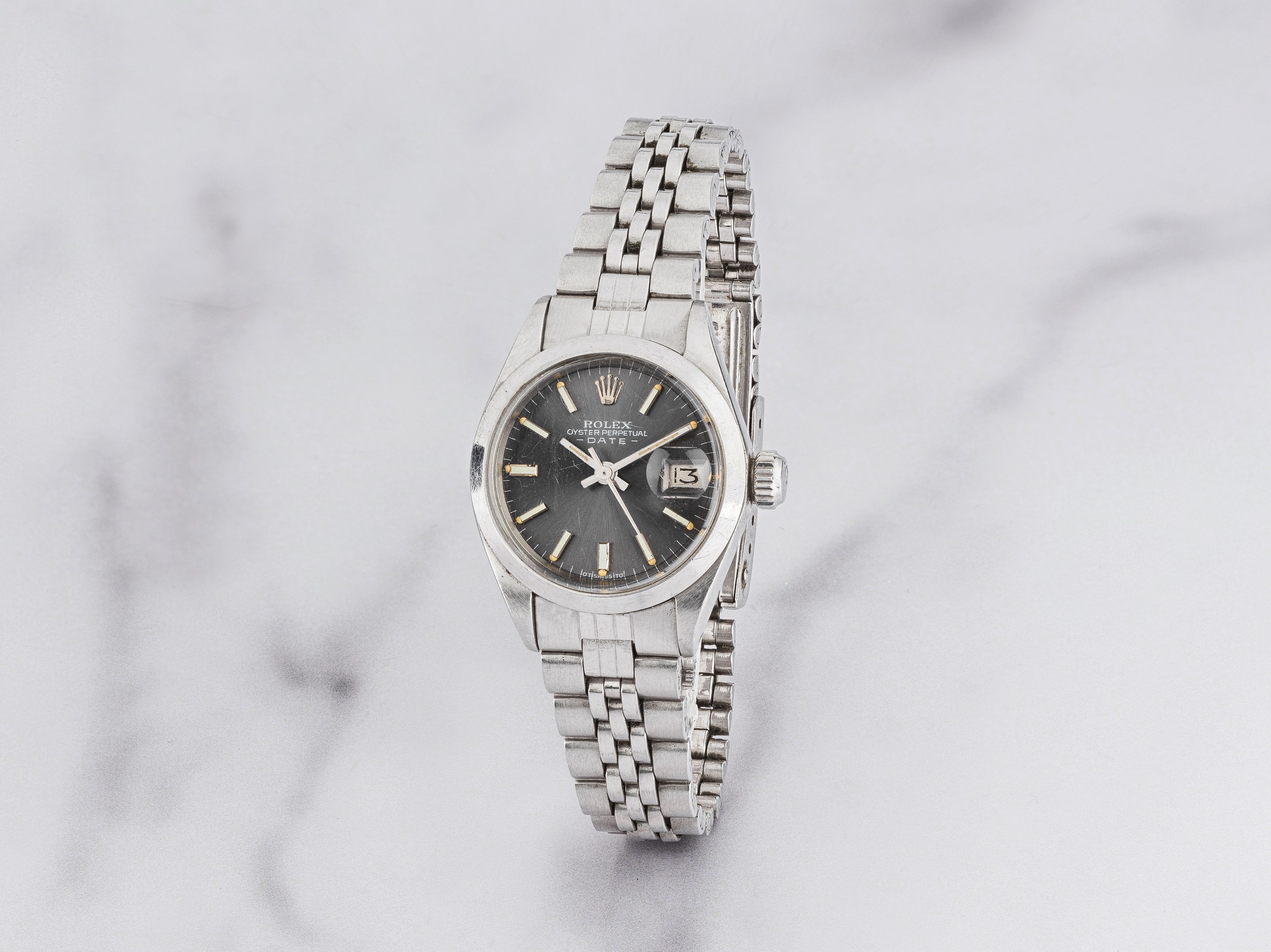 Bonhams : Rolex. Montre bracelet de dame en acier avec date et cadran ...