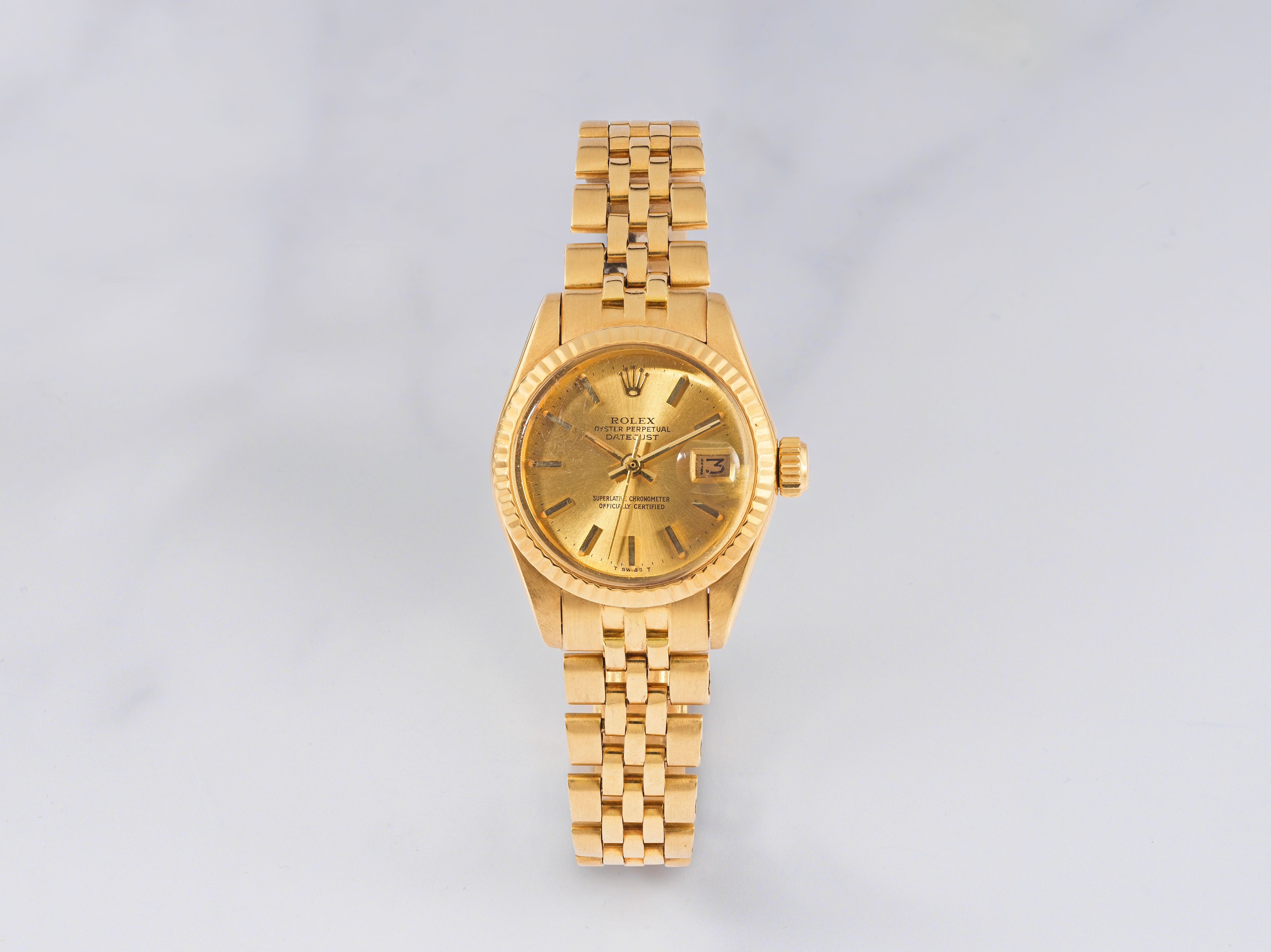 Bonhams : Rolex. Montre bracelet de dame en or jaune 18K (750) avec ...