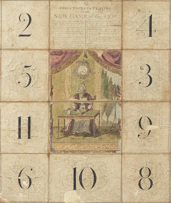 Bonhams : JUDAICA - GAME The New Game of the Jew, [J. Wallis, 27 May 1807]