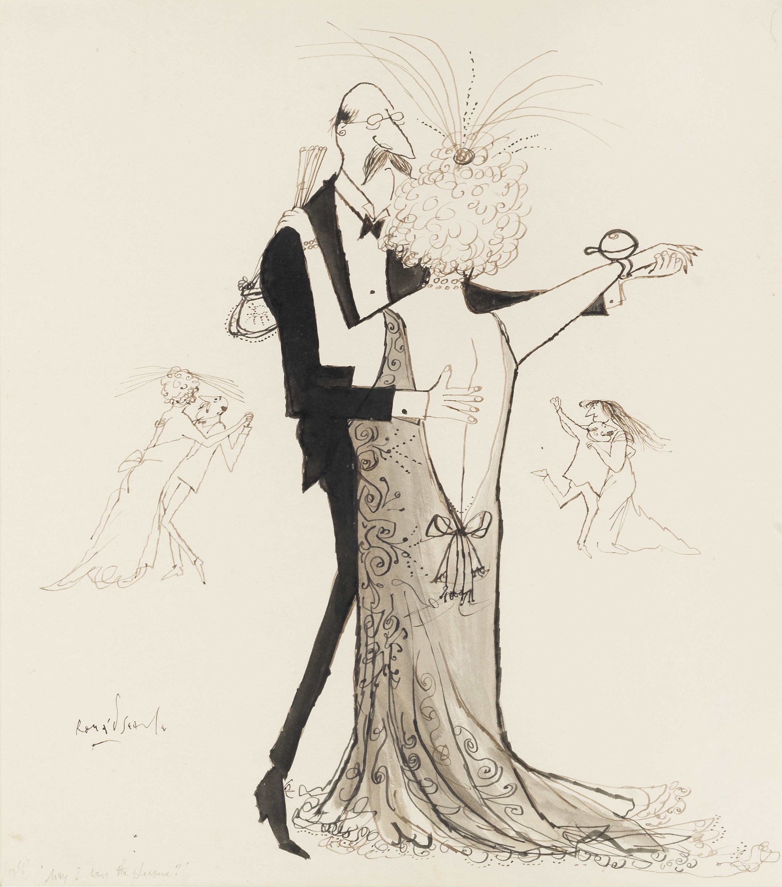Bonhams : SEARLE (RONALD) 'May I have the pleasure, original ink and ...