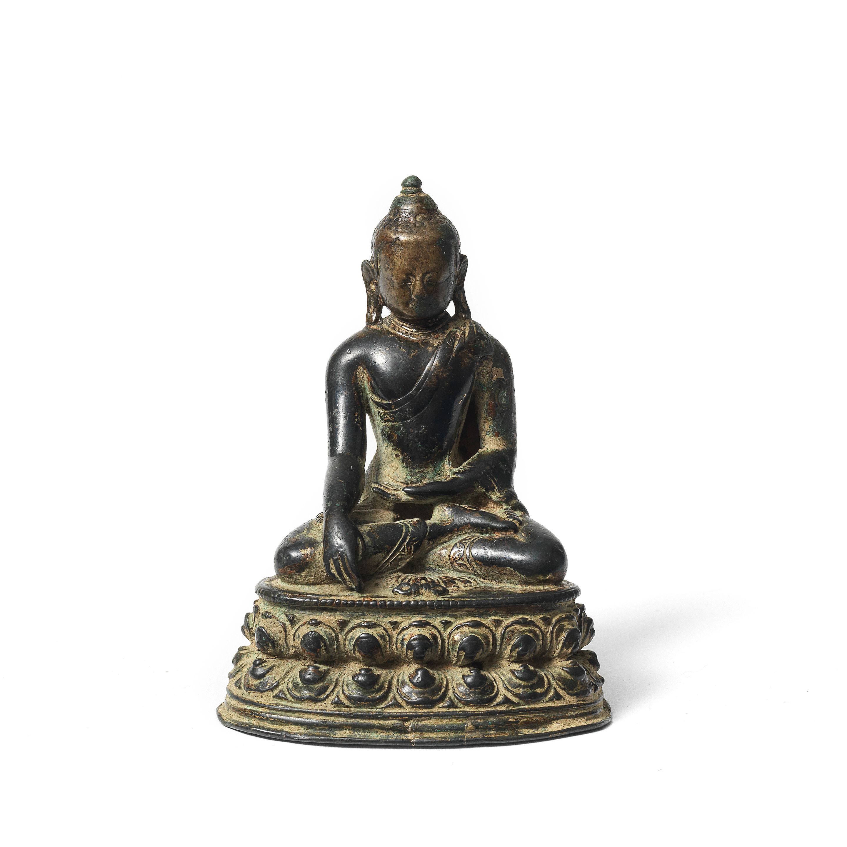 Bonhams : A copper alloy figure of Buddha Shakyamuni North-east India ...