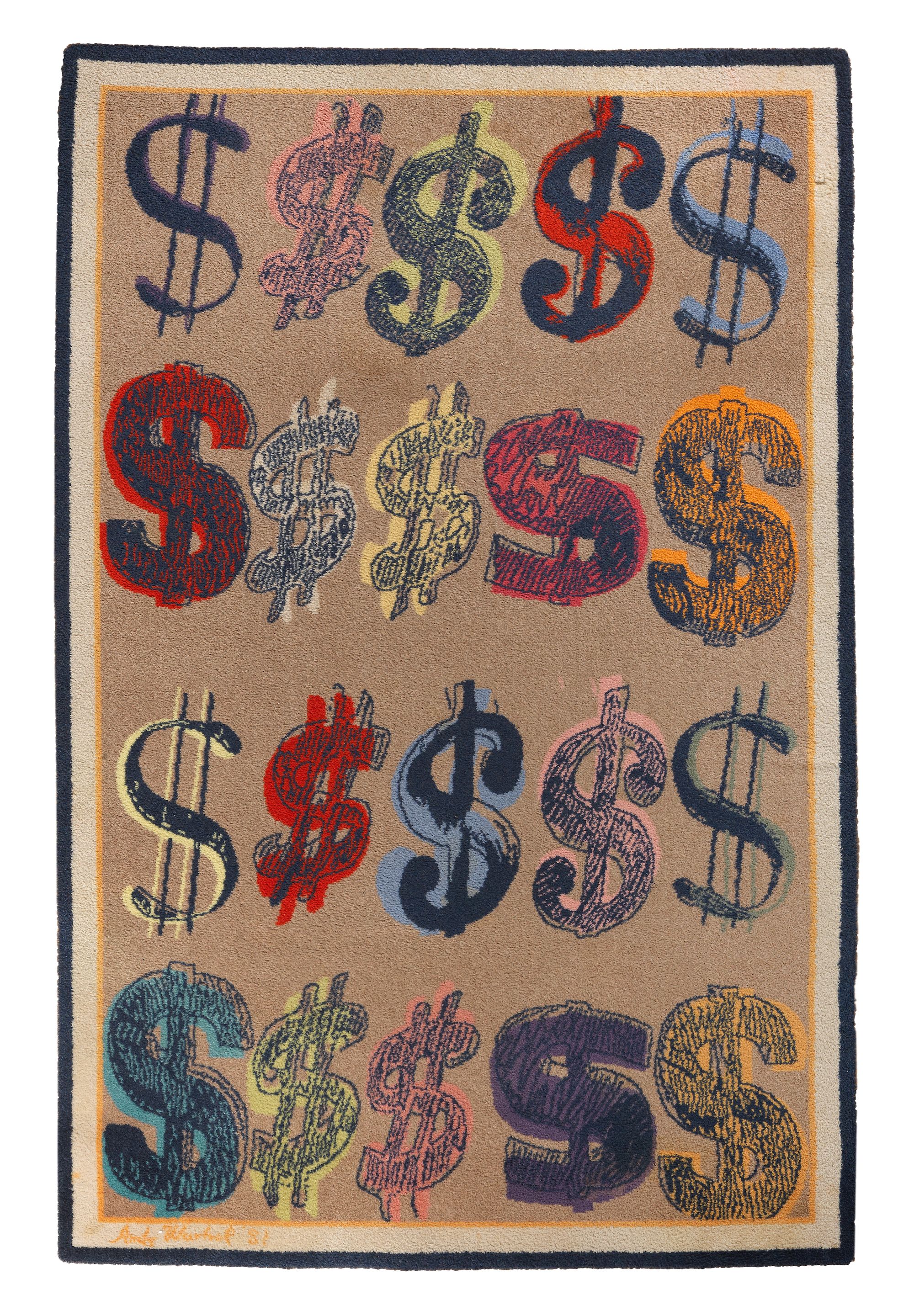 Bonhams : Andy Warhol (1928-1987) U.S. Dollar Sign Rug, 1981 (published ...