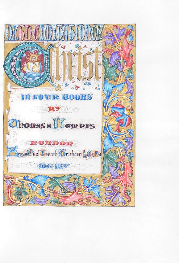 Bonhams : RIVERSIDE PRESS - ILLUMINATED ON VELLUM KEMPIS (THOMAS A ...