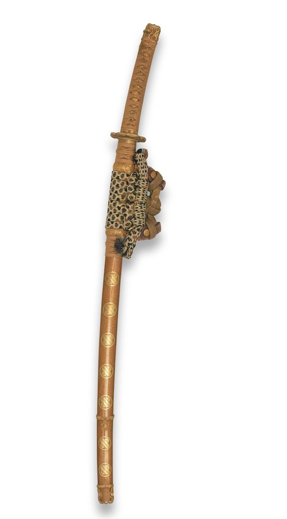 Bonhams : A KOSHIRA-E (MOUNTING) FOR A TACHI (SLUNG SWORD) IN ITOMAKI ...