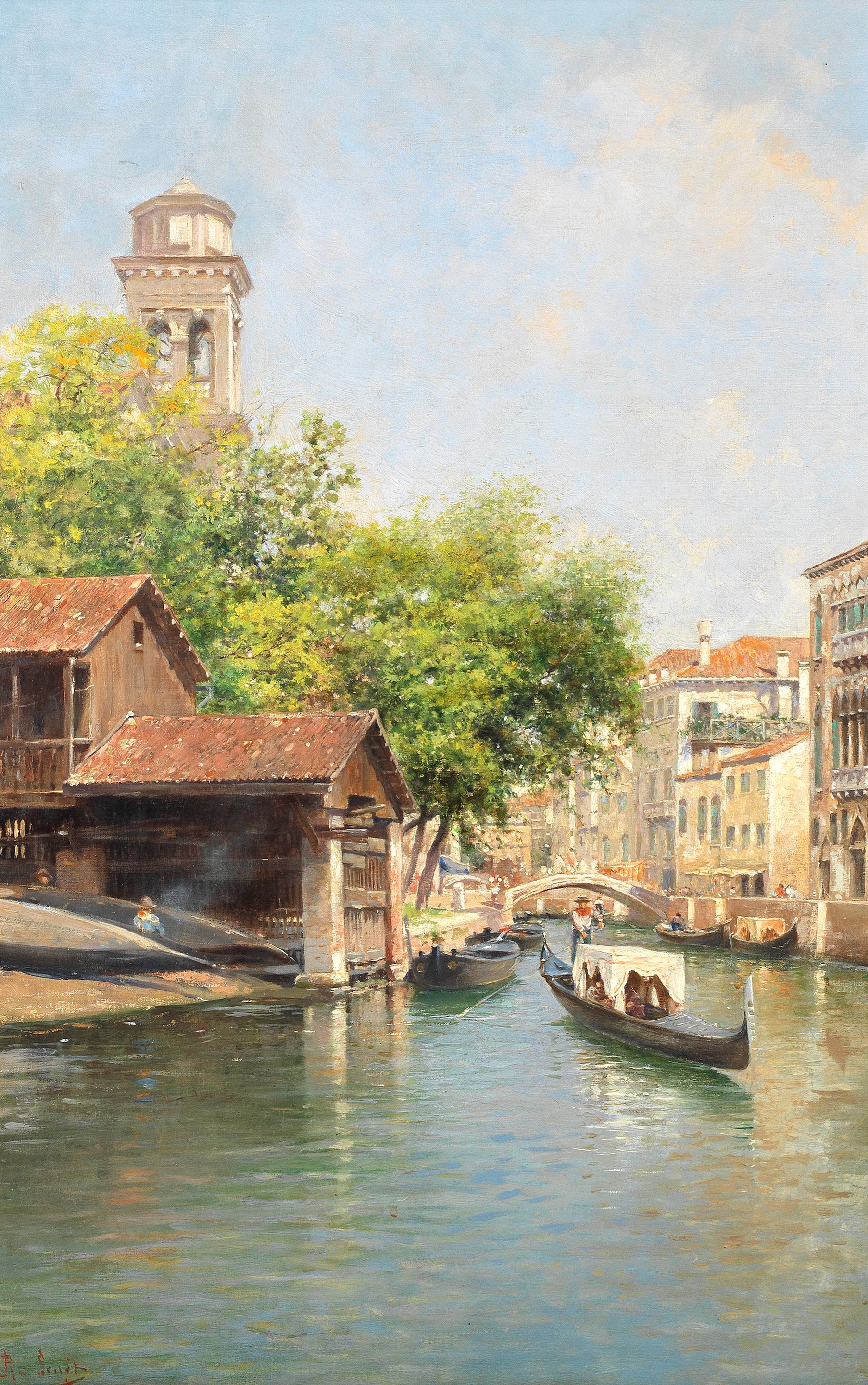 Bonhams : Rafael Senet y Perez (Spanish, 1856-1926) The gondola ...
