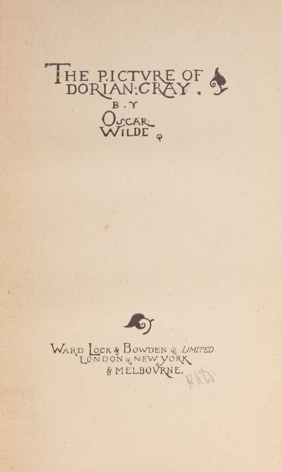 Bonhams : WILDE (OSCAR) The Picture of Dorian Gray, FIRST EDITION IN ...