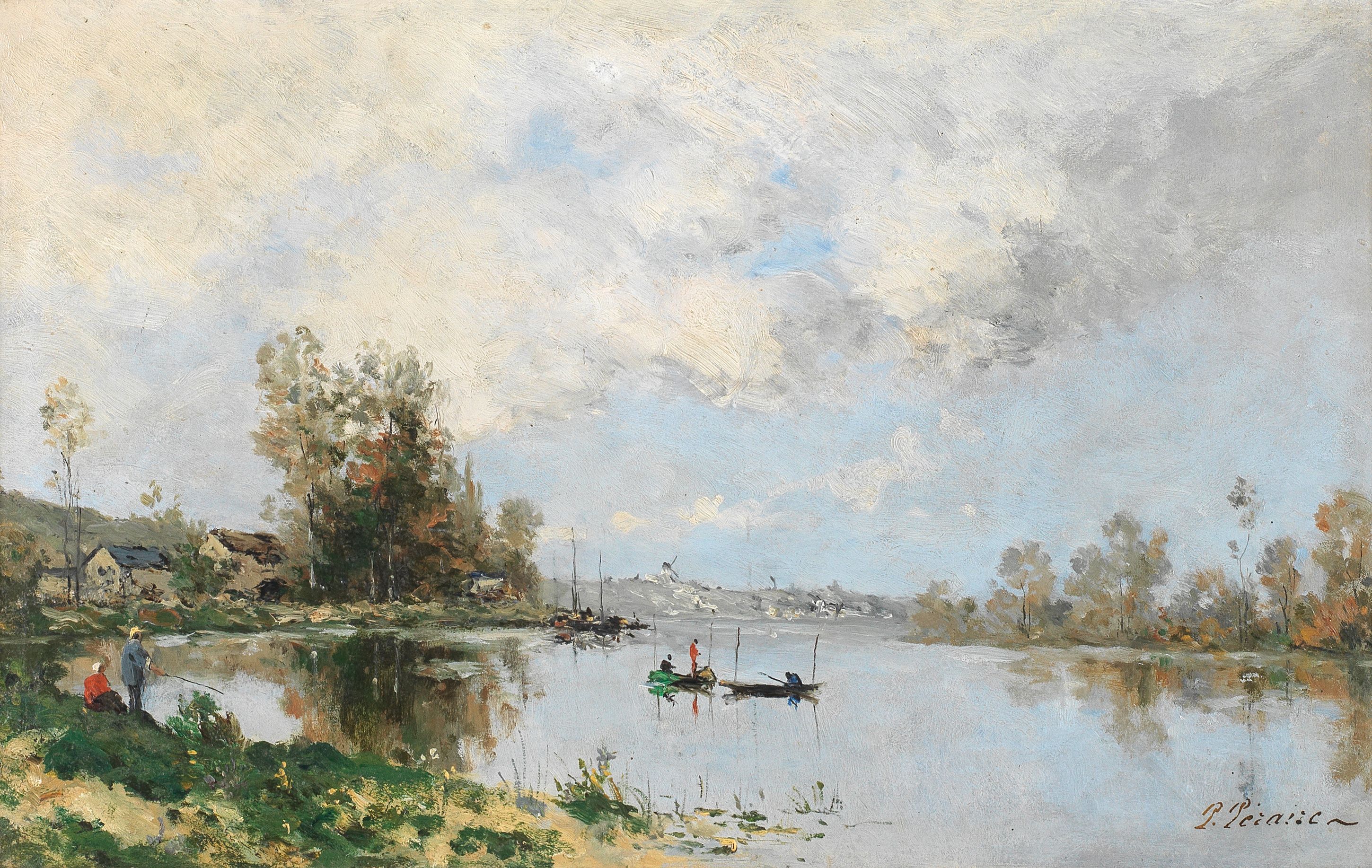 Bonhams : Paul Emmanuel Peraire (French, 1829-1893) Bord de rivière
