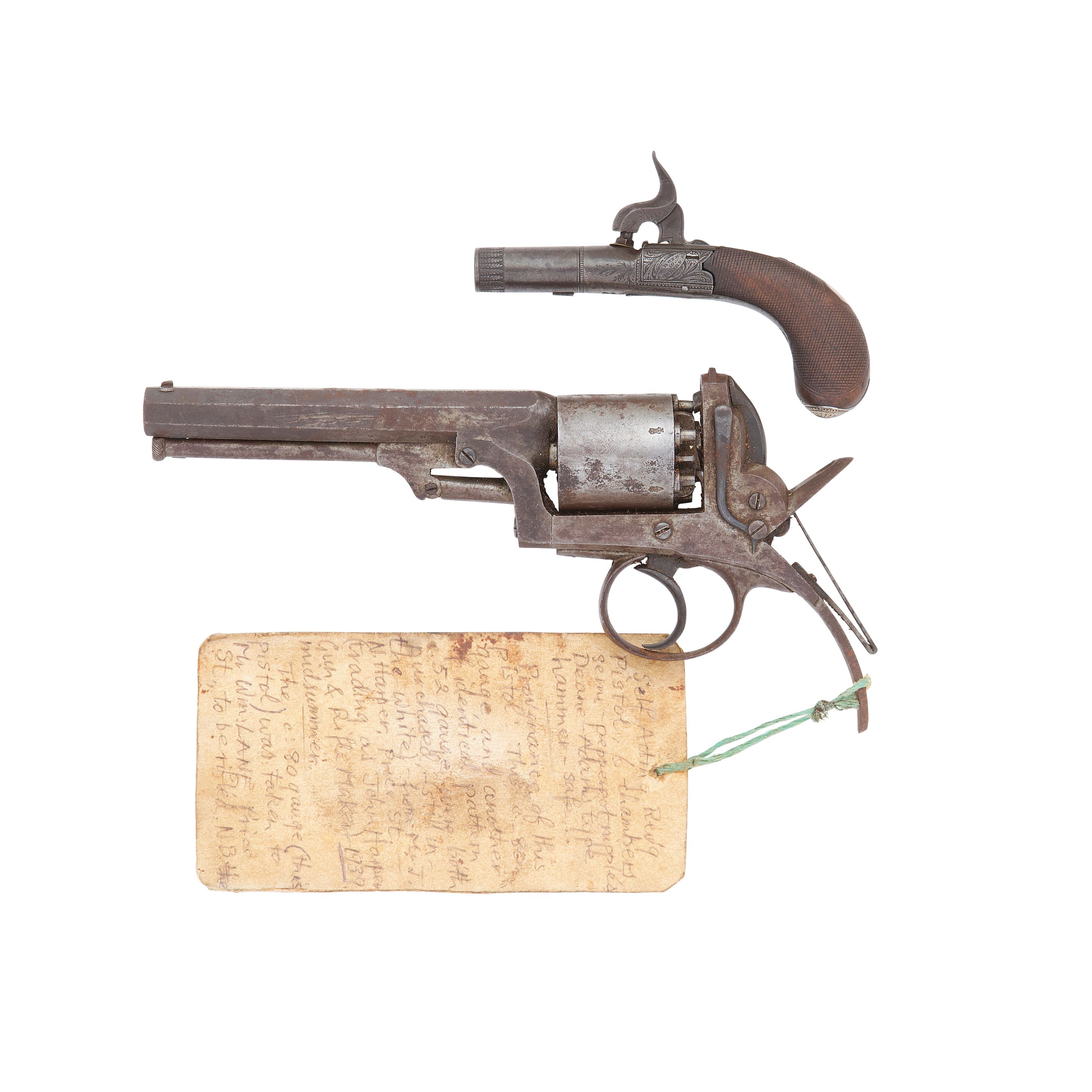 Bonhams : A 100-Bore Percussion Box-Lock Pocket Pistol, And An 80-Bore ...