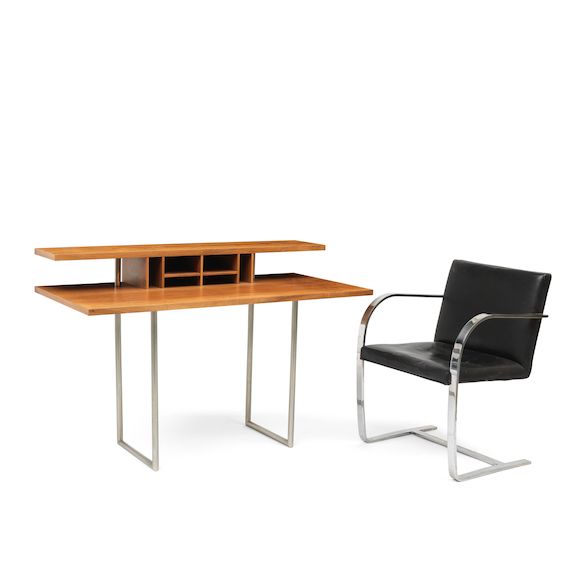 Bonhams : A walnut 'Eileen' desk designed by Sir Terence Conran ...