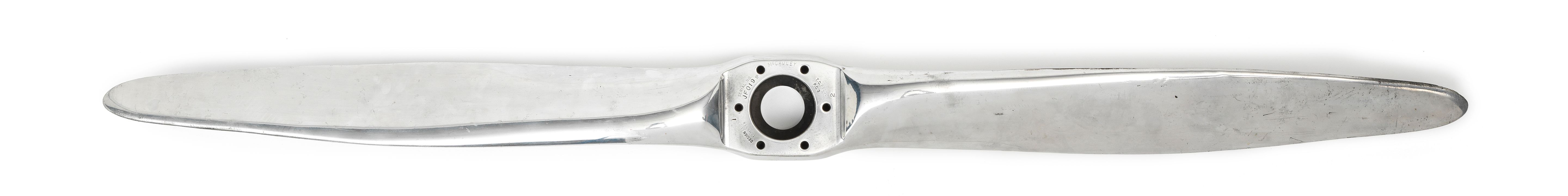 Bonhams : A McCauley polished aluminium twin-blade propeller
