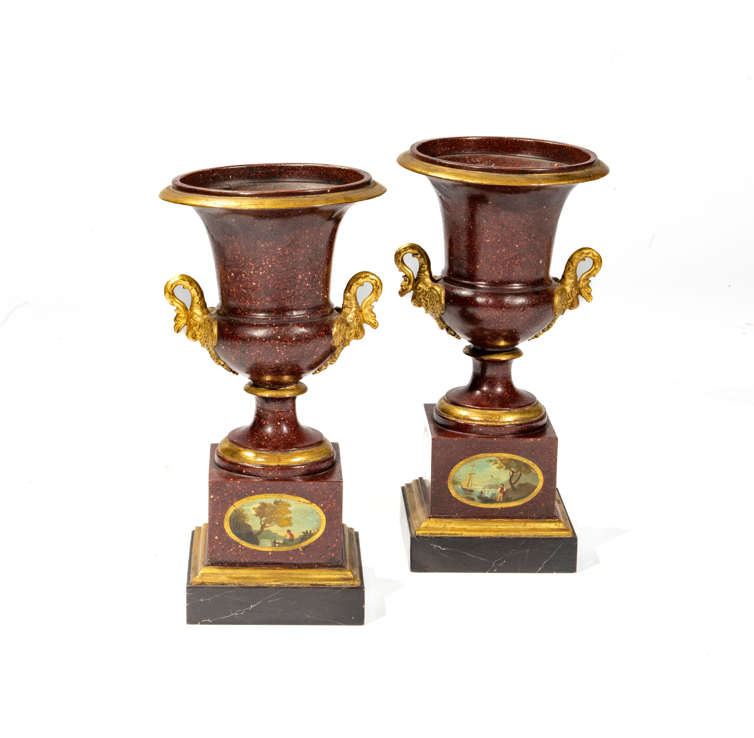 Bonhams Cornette de Saint Cyr : PAIRE DE VASES EN TOLE PEINTE A L ...