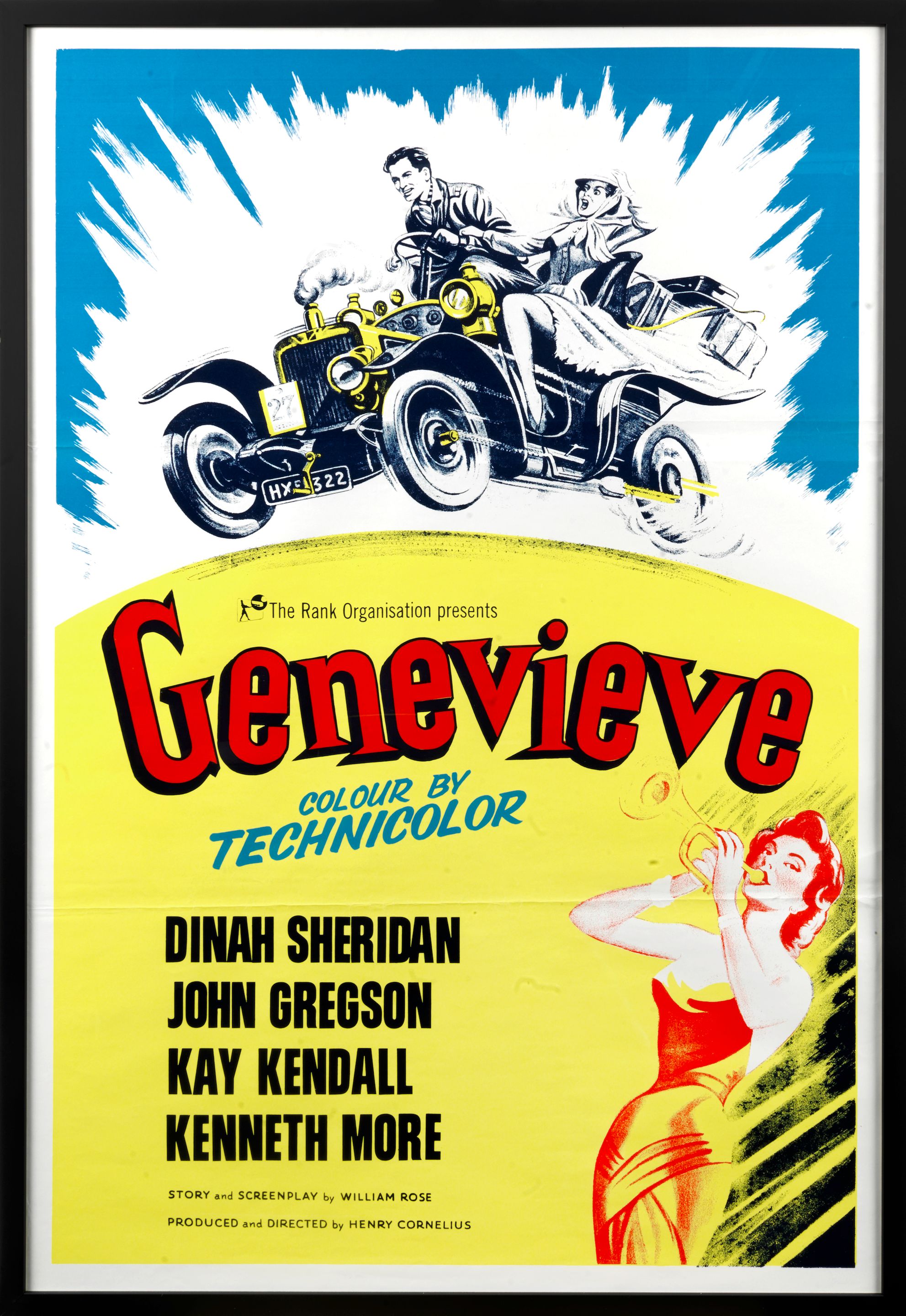 Bonhams Cars : A 'Genevieve' film poster, British, 1960's poster for ...