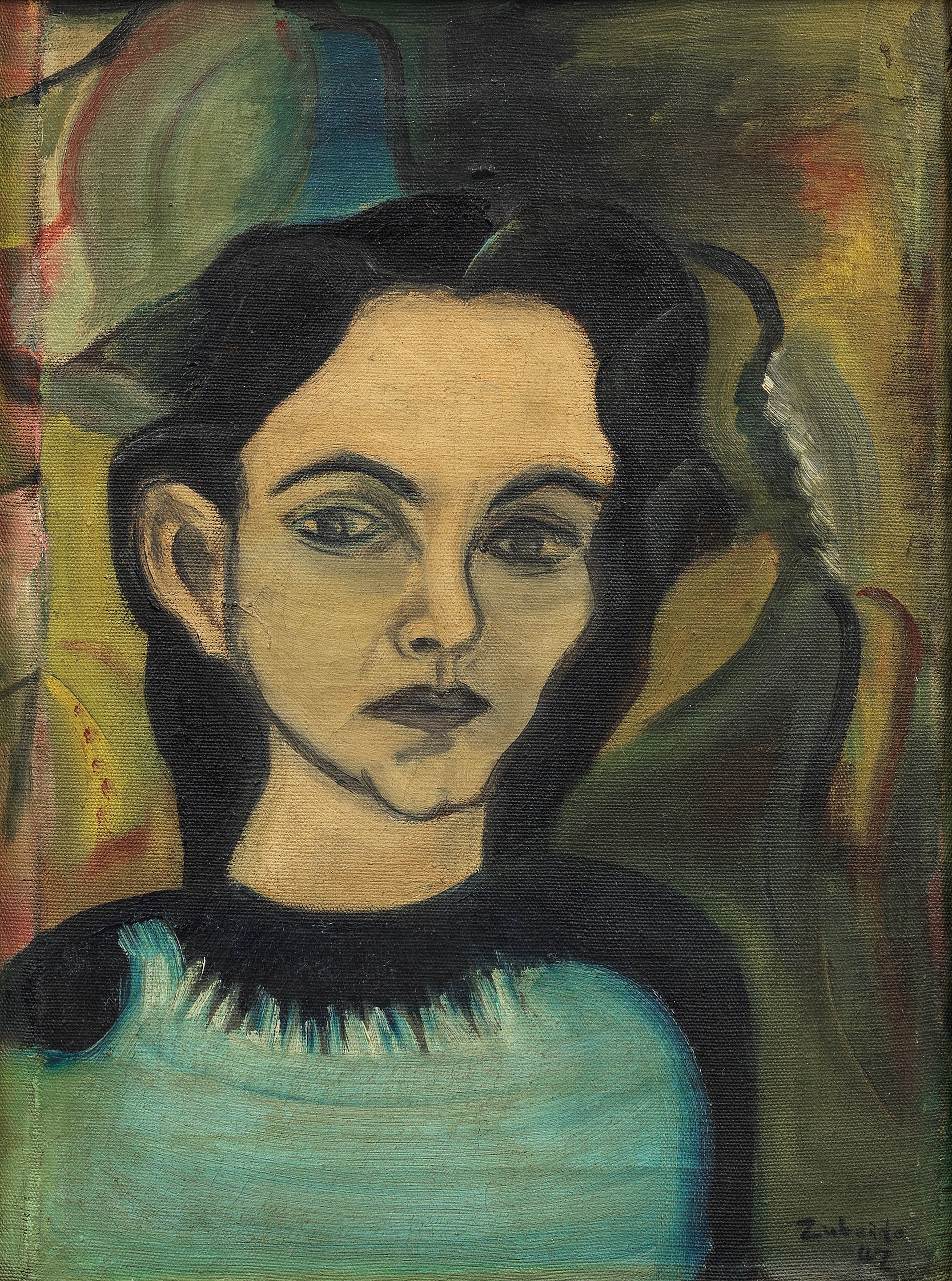 Bonhams : Zubeida Agha (Pakistani, 1922-1997) Untitled (Self-portrait)