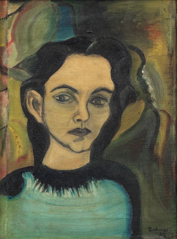Bonhams : Zubeida Agha (Pakistani, 1922-1997) Untitled (Self-portrait)