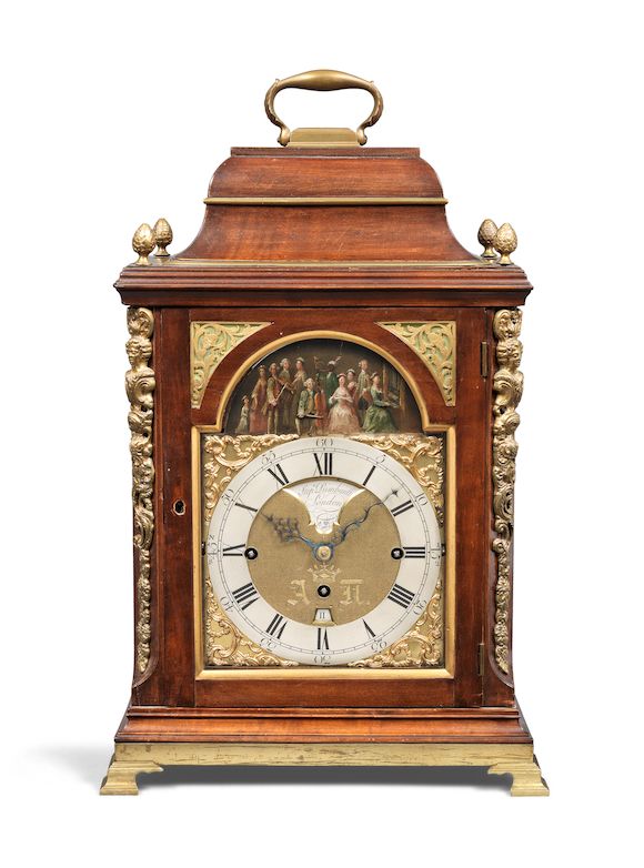 Bonhams : A mid-18th century quarter chiming automata table clock by ...