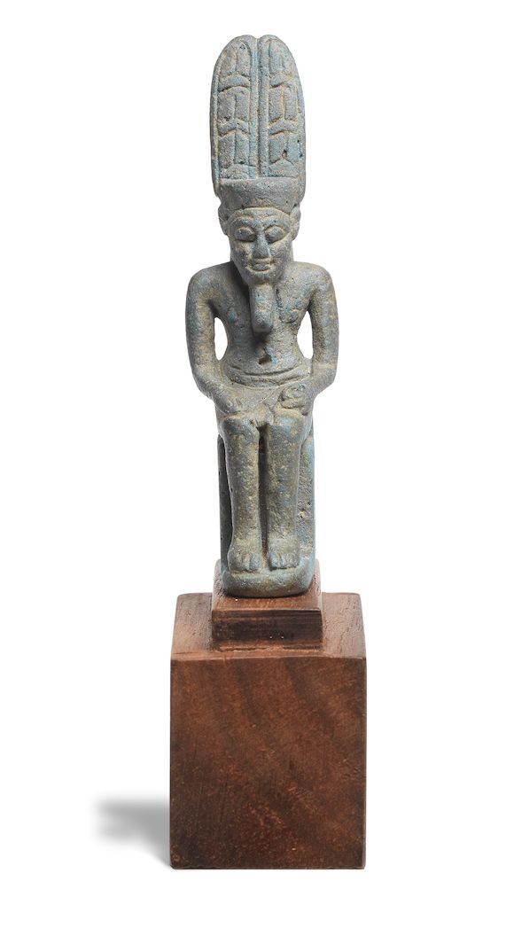 Bonhams : An Egyptian blue amulet of Amun-Re
