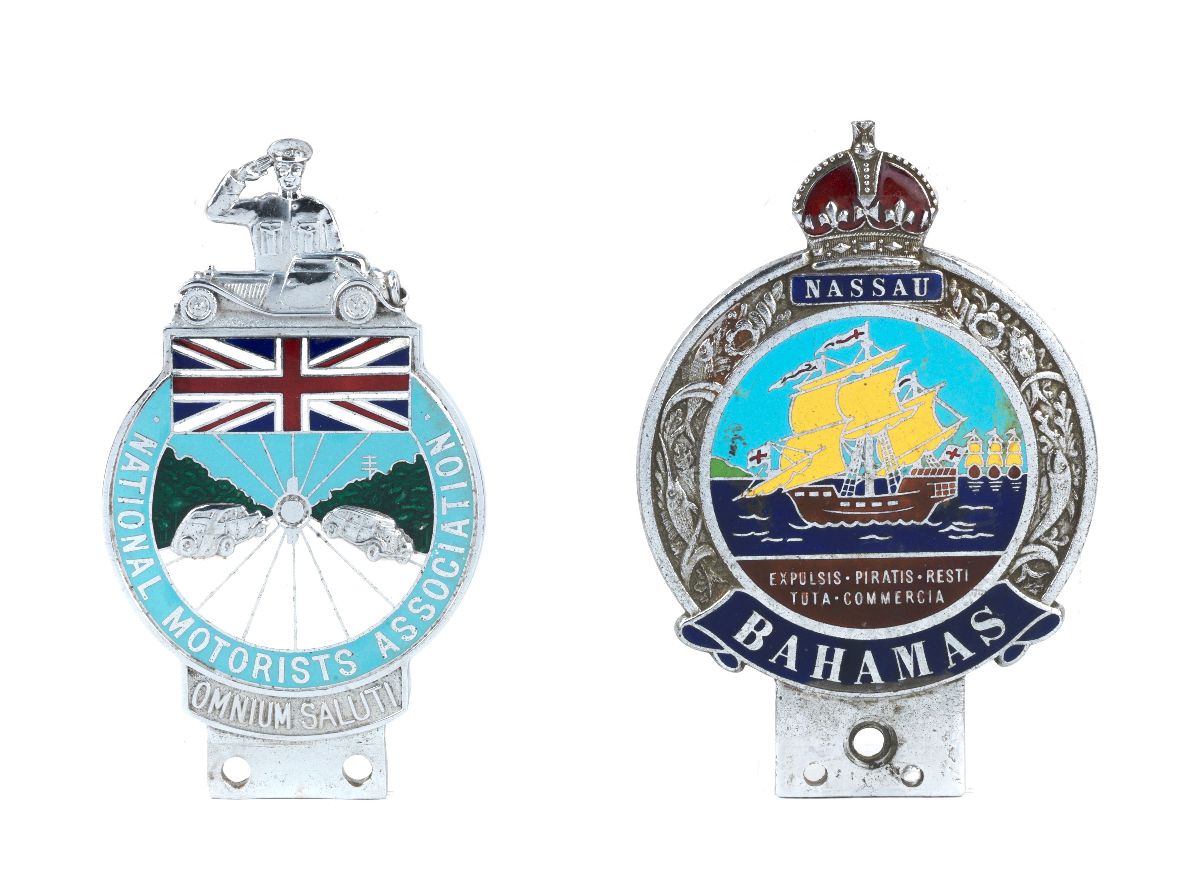 Bonhams Cars : Two enamelled car badges for 'National Motorists ...