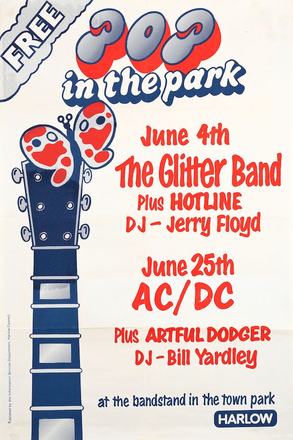 Bonhams : AC/DC: A 'Pop In The Park' Concert Poster For The Cancelled ...