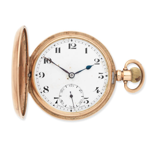 Bonhams A 9k Gold Keyless Wind Full Hunter Pocket Watch Chester