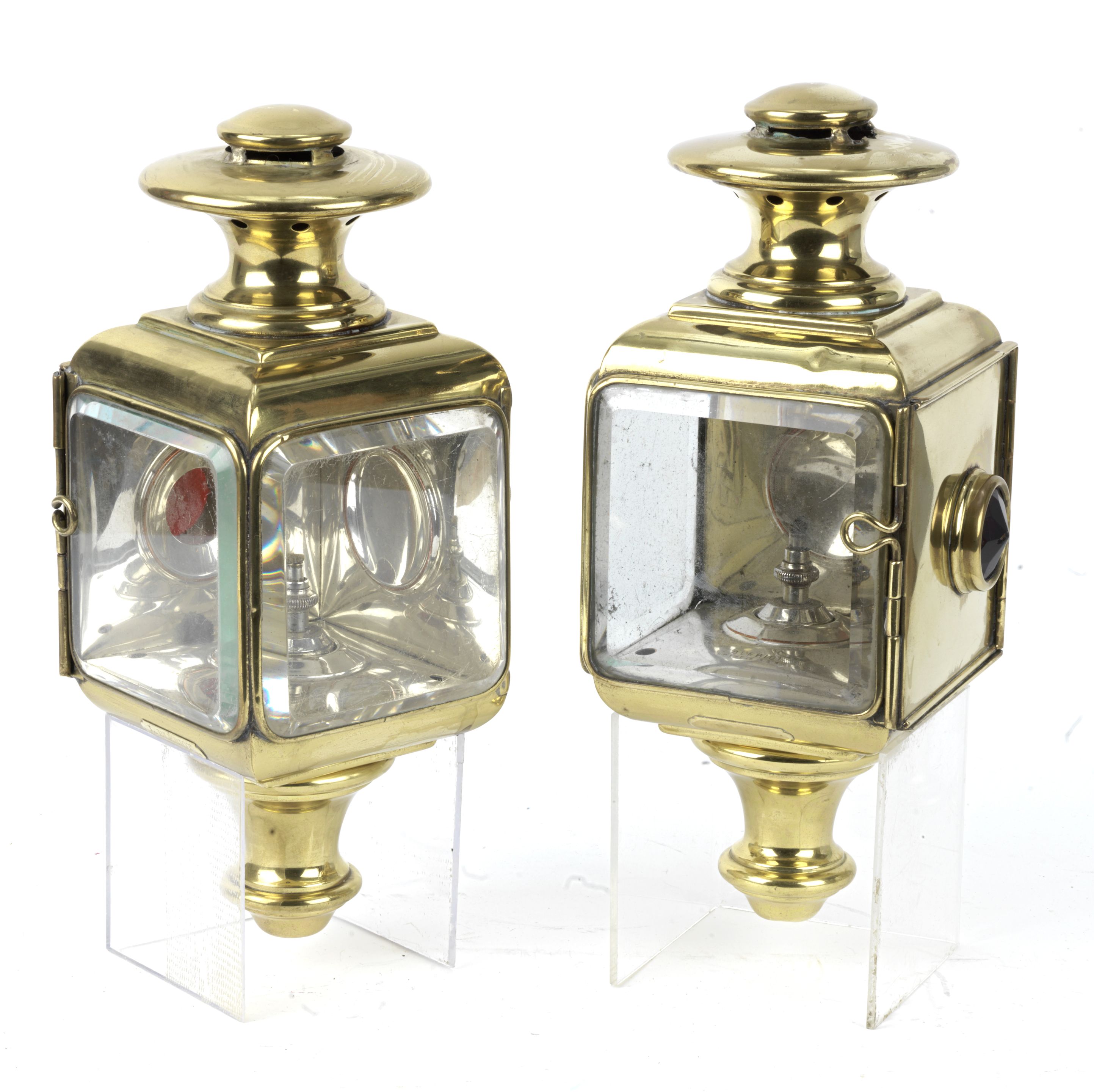 Bonhams Cars : A pair of Bleriot No.55 oil-illuminated brass carriage ...