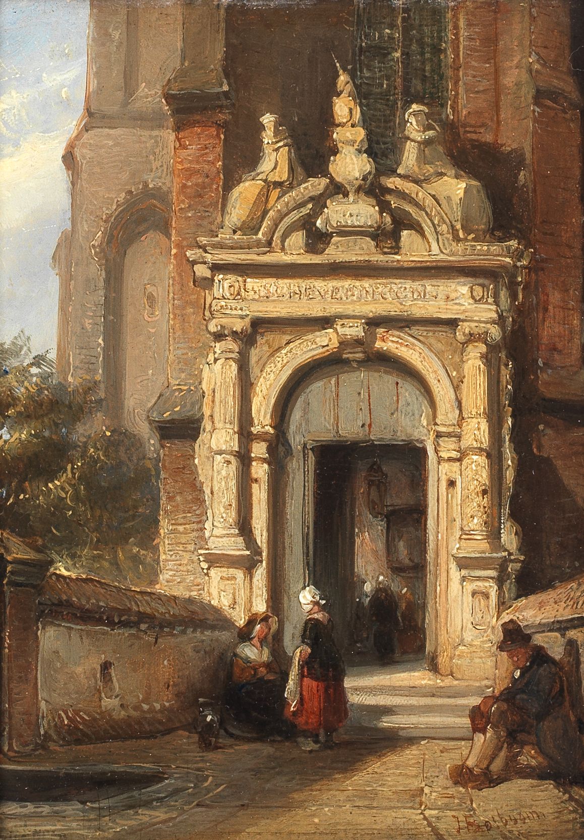 Bonhams : Johannes Bosboom (Dutch, 1817-1891) Poortje van het Oude ...