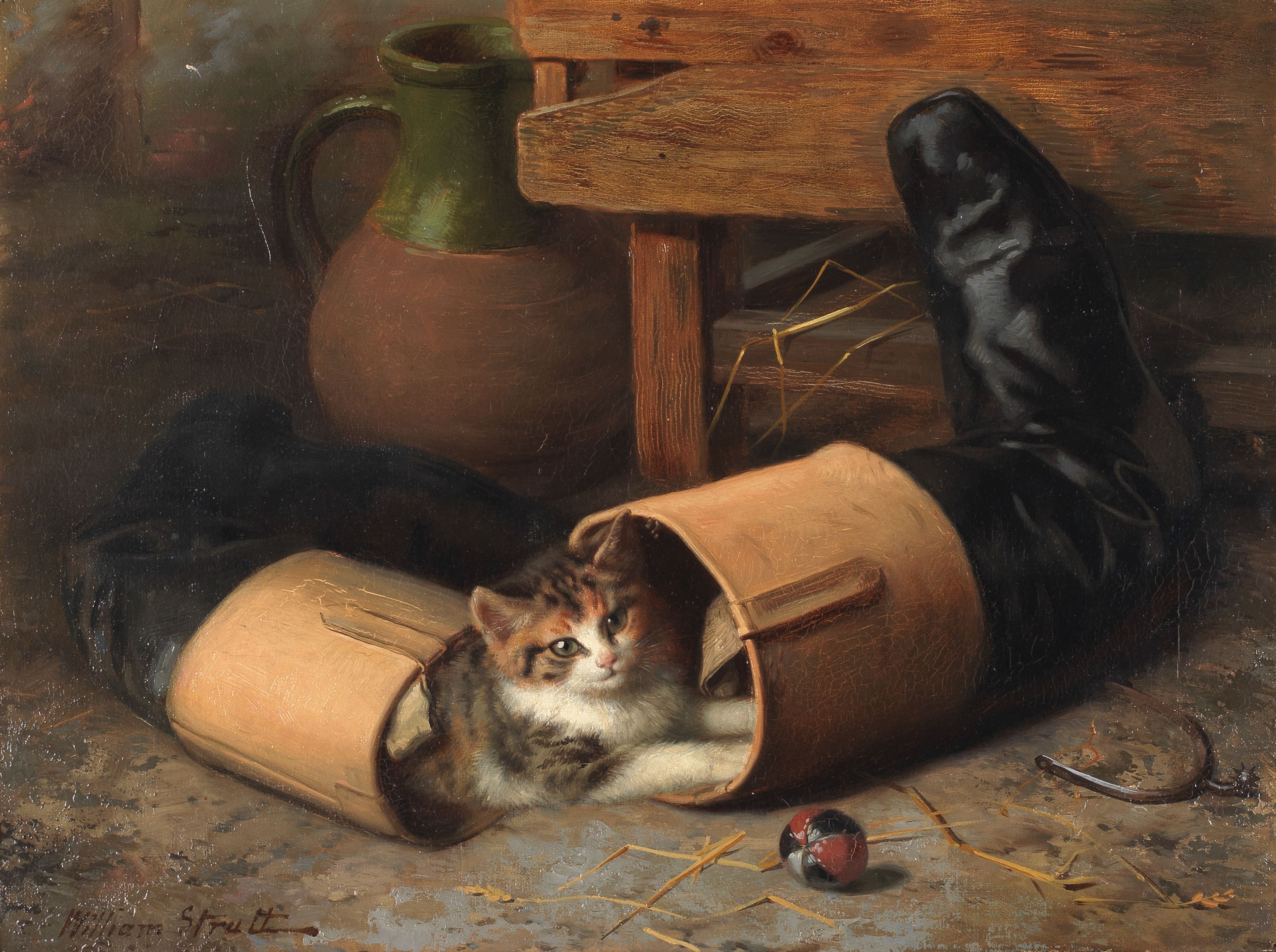 Bonhams : William Strutt (British, 1825-1915) Puss in boots
