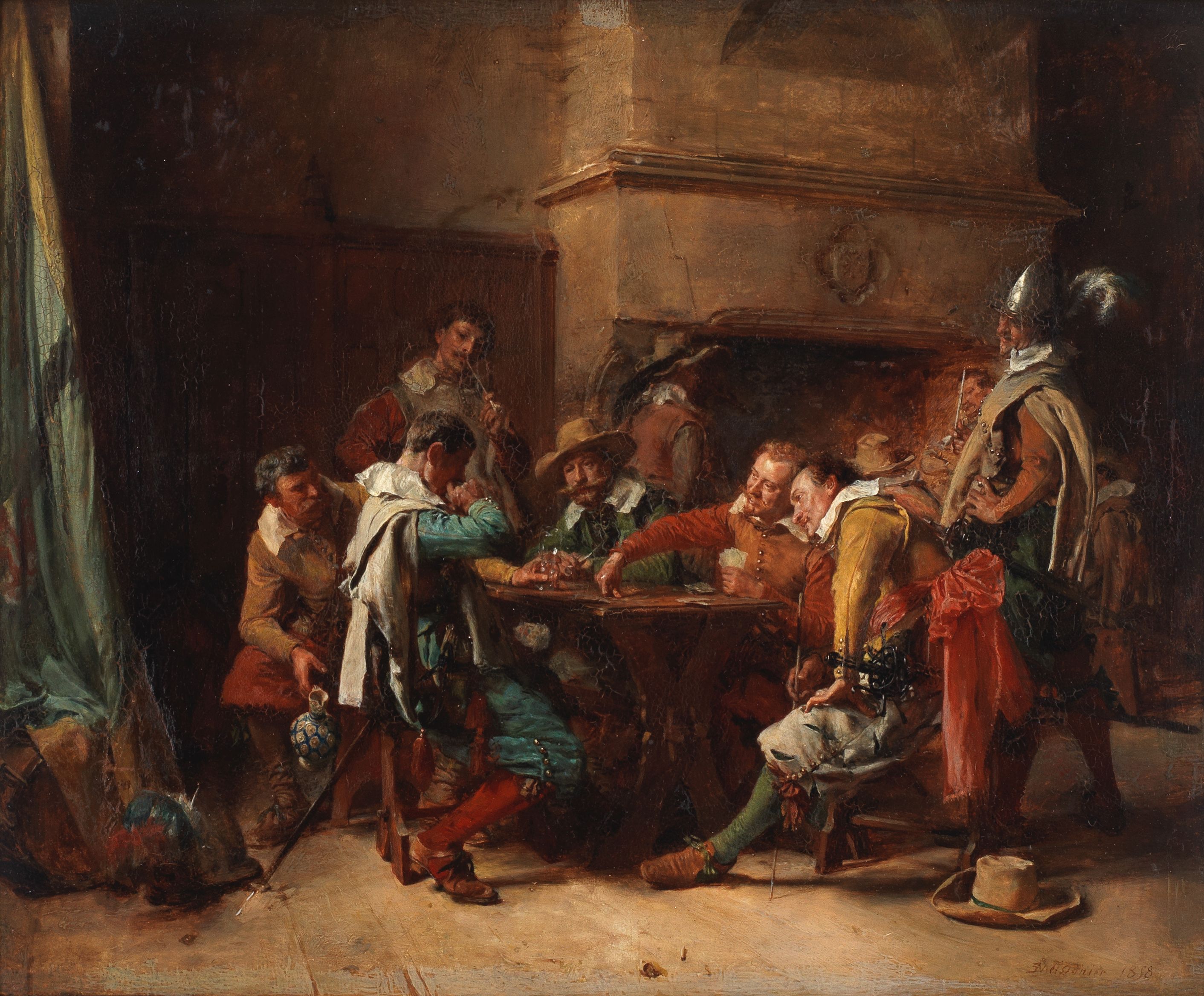 Bonhams : Jean Louis Ernest Meissonier (French, 1815-1891) The winning hand