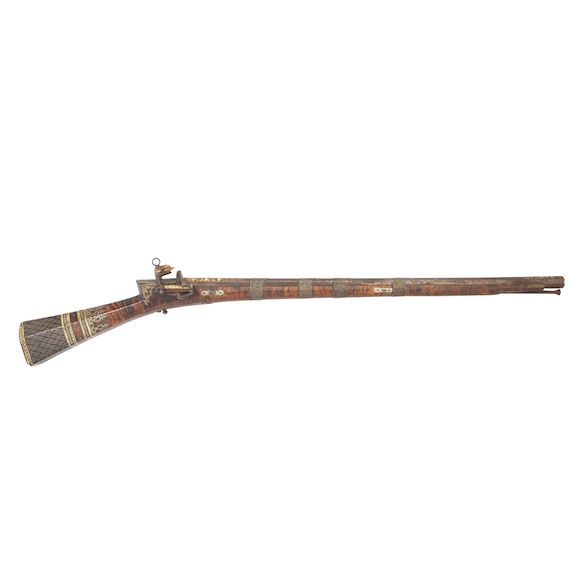 Bonhams : A Turkish 25-Bore Miquelet-Lock Short Rifle (Shishana)