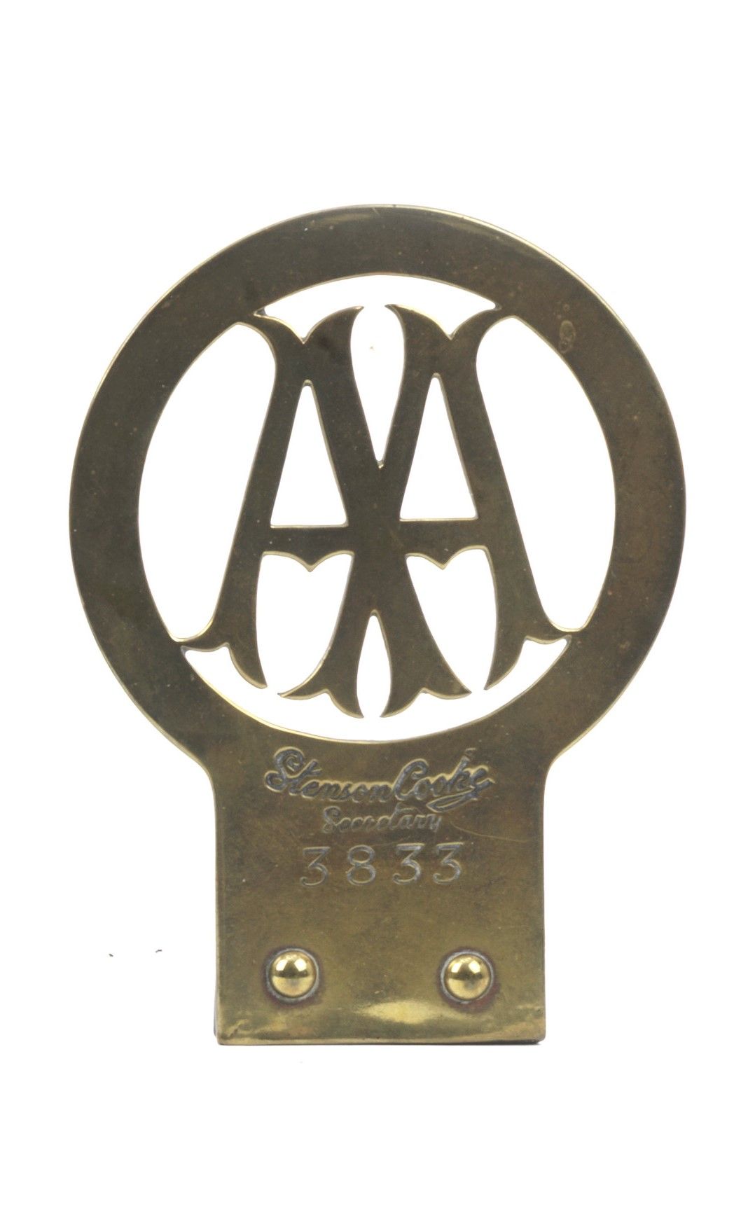 Bonhams Cars : A Stenson Cooke AA member's badge, 1906-1908,
