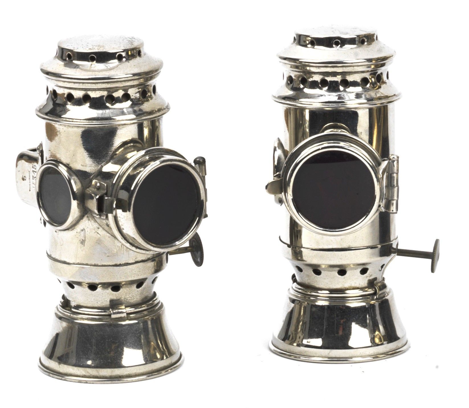Bonhams Cars : Two oil-illuminating tail lamps, French,