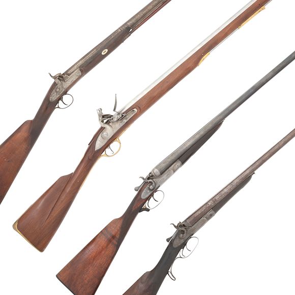 Bonhams : 4 various guns, one percussion, one modern flintlock and two ...