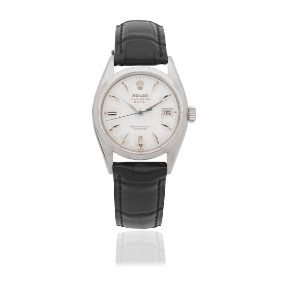 Bonhams : Rolex. A stainless steel automatic calendar wristwatch with ...
