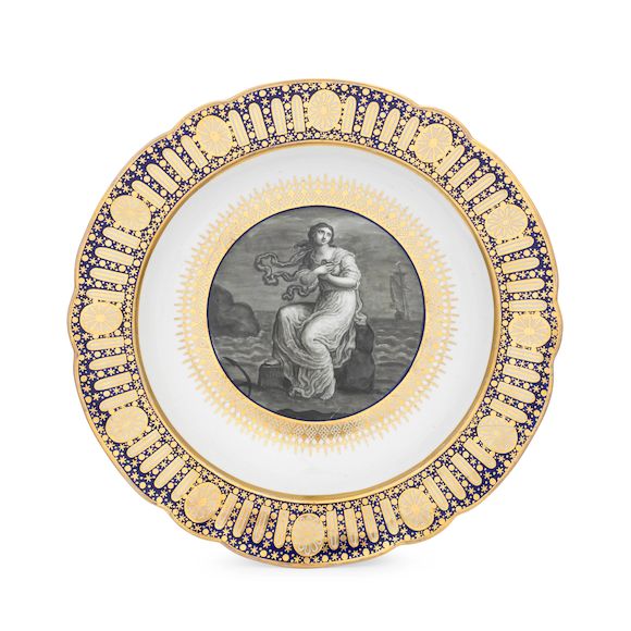 Bonhams : A Flight Worcester 'Hope Service' soup plate, circa 1790