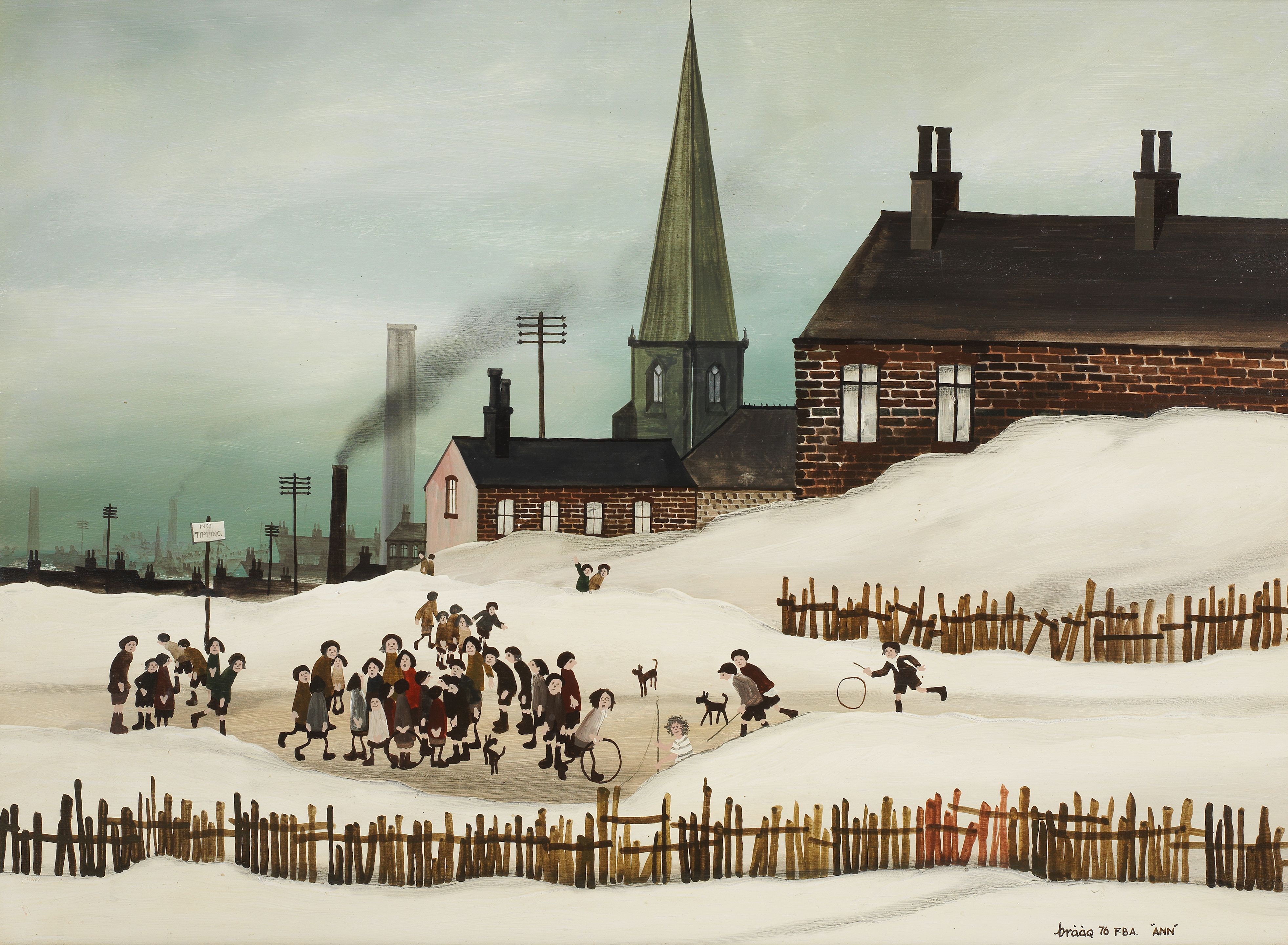 Bonhams : Brian Shields (Braaq) (British, 1951-1997) Street Scene