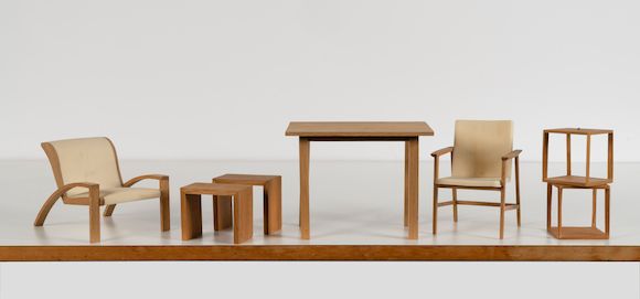Bonhams : A collection of six maquettes of furniture designed by Sir ...