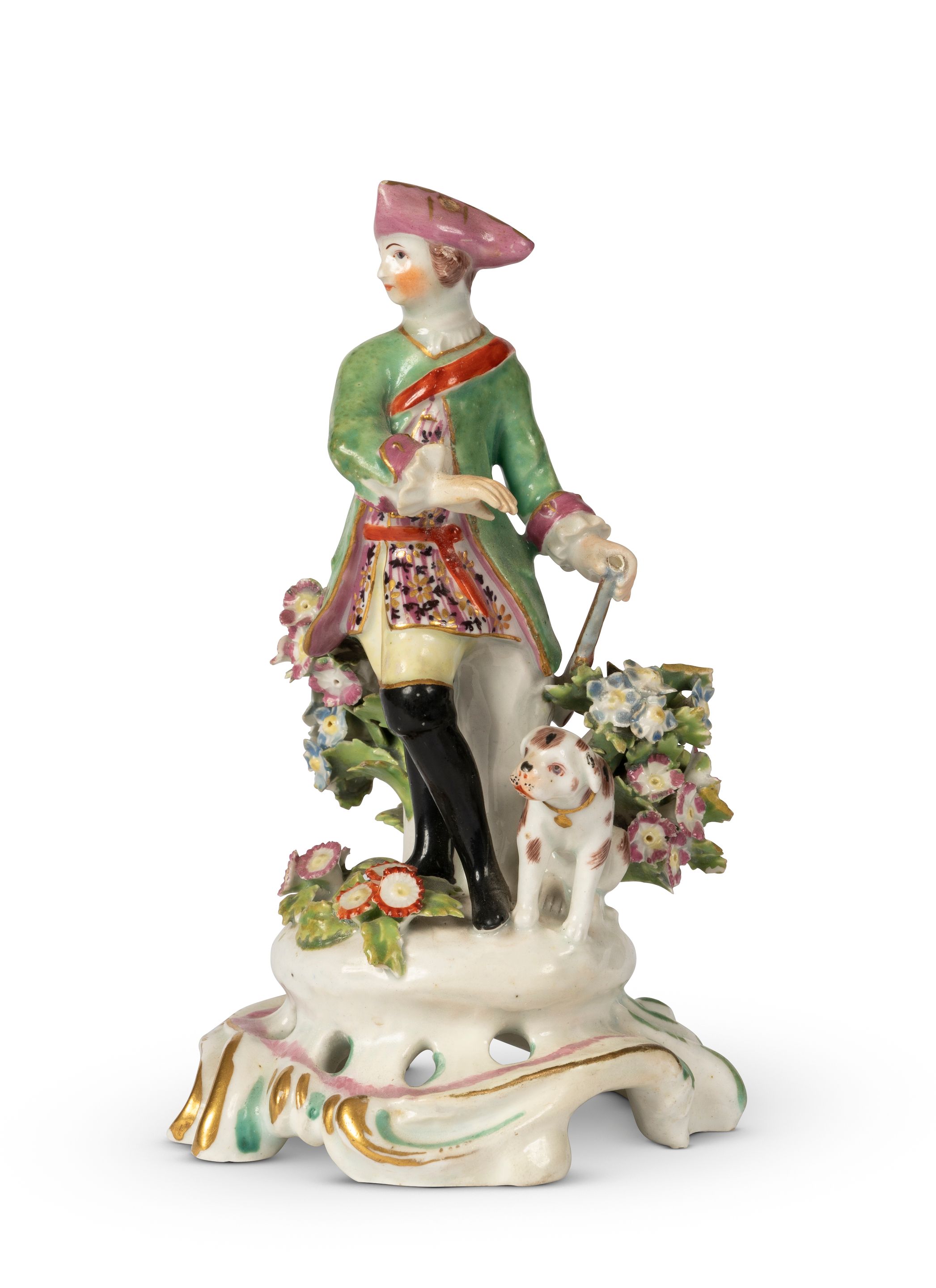 Bonhams : A Bow figure of a huntsman Circa 1770